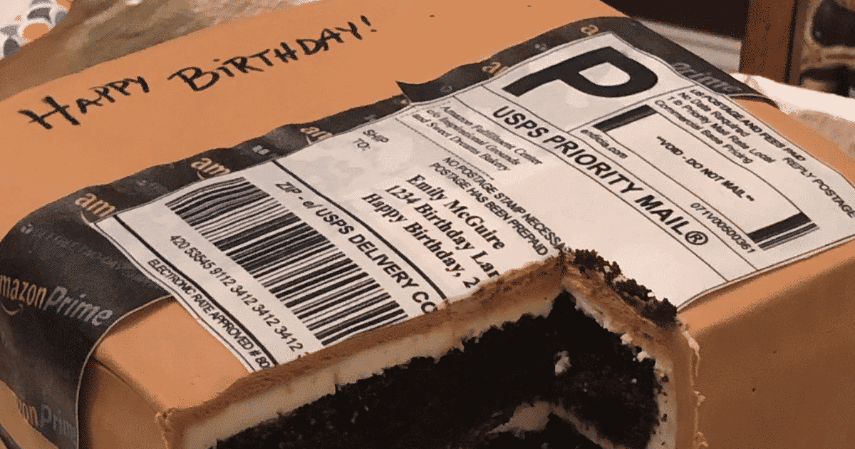 Wife Gets Amazon Delivery Box Themed Birthday Cake From Husband - Elite ...