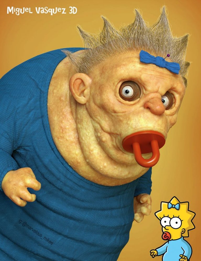 3D Artist Draws Iconic Cartoon Characters in Realistically Creepy Ways ...